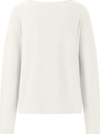Fynch-Hatton Strickpullover wei&szlig;,Casual,Baumwolle,Unifarben,U-Boot,Lang,Regular Fit