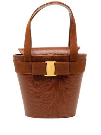 Ferragamo sac seau à noeud Vara Bow (2010-2025) - Marron