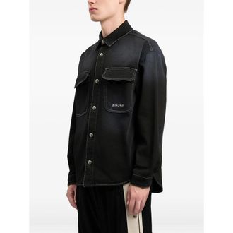 Palm Angels Denim Shirt - Black