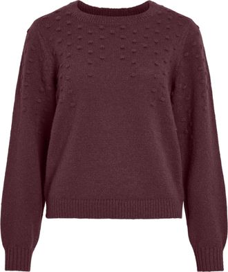 Vila Vituli O-Neck L/S Dot Knit Top-Noos
