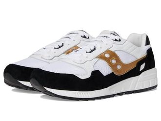 Saucony Baskets Shadow 5000 unisexes pour adulte, Blanc/noir/dor&eacute;, 10 Women/8.5 Men