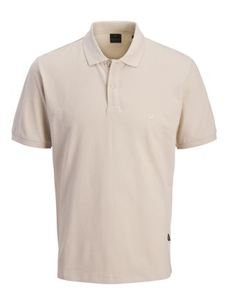 Jack & Jones Poloshirt JACK & JONES JPRBLAWESTON SS POLO, Herren, Gr. XL, ancient scroll detail:solid, Jersey, Obermaterial: 100% Baumwolle, unifarben, regular fit