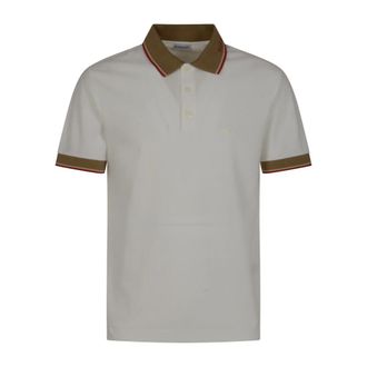 Burberry Homme, Tops, Blanc, Taille: XL Polo Chemises