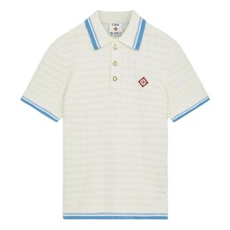 Casablanca Homme, Tops, Blanc, Taille: XL Boucle Polo