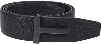 Tom Ford Gürtel - Reversible T-buckle Belt Black - Gr. 100 - in Schwarz - für Damen