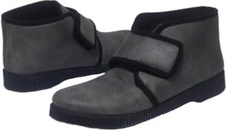 Generico New Falcon Chaussons dhiver pour la maison pour homme à col roulé avec déchirure réglable en chaud tissu ligne confort Made in Italy, 490 Gris, 42 EU