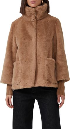 s.Oliver Teddypl&uuml;sch-Jacke mit Rippb&uuml;nchen