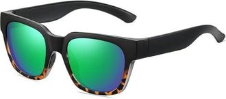 Generic Lunettes De Soleil De Sport Polaris&eacute;es &Agrave; La, For Hommes Et Femmes, Cadre Carr&eacute;, Photo, &Eacute;quitation En Plein Air(Green)