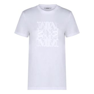 Max Mara Bravo T-Shirt aus bestickter Baumwolle - - Tops - Damen - Wei&szlig; - M