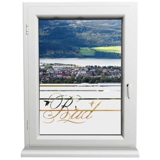 Indigos UG Glasdekorfolie - Bad - Sonnenschutz H50Line - Sichtschutzfolie - Fensterfolie - f&uuml;r die K&uuml;che, Bad ans Fenster, Sichtschutz - selbstklebend - matt