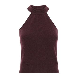 Laneus Rundhals-Top ohne &Auml;rmel - - Tops - Damen - Rot - M