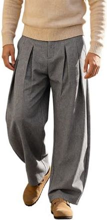 Generic Pantalon chino pour homme - Coupe droite - Pantalon de costume baggy - Pantalon fin - Pantalon de loisirs - Pantalon de travail - Pantalon long - Pant