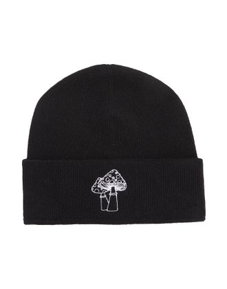 8 by YOOX MUSHROOMS EMBROIDERED RECYCLED WOOL BEANIE