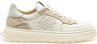 Bepositive Low-Top Sneaker - Cuprace Basket - Leather + Suede - Gr. 40 (EU) - in Wei&szlig; - f&uuml;r Damen