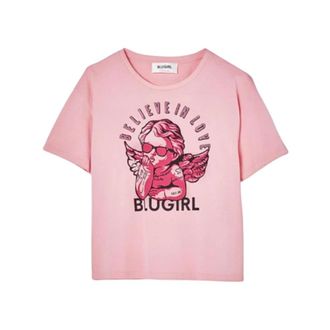 Blugirl Casual Baumwoll T-Shirt f&uuml;r Frauen - - Tops - Damen - Rosa - S