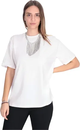 Liu Jo Femme, Tops, Blanc, Taille: 36 FR T-shirt girocollo