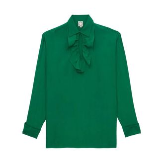 Ines De La Fressange Femme, Blouses et Chemises, Vert, Taille: 36 FR Chemise Ortiz