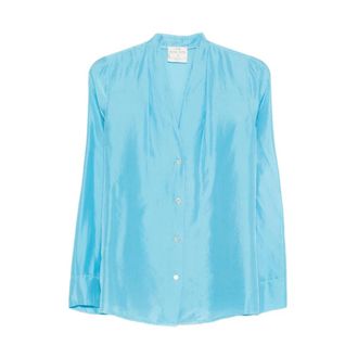 Forte_Forte Seidenhemd - - Blouses & Shirts - Damen - Blau - S