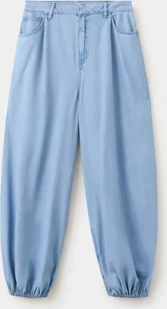 Mango Jean baggy taille haute bleu clair - Femme - 32 - MANGO