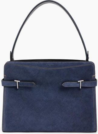 Le Tanneur Sac porté épaule grand modèle Emie en cuir suède effet denim