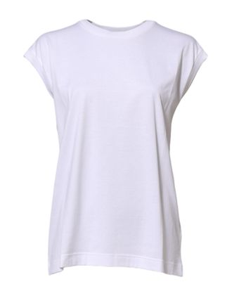 Dolce & Gabbana White Cotton Sleeveless Women Tank T-Shirt