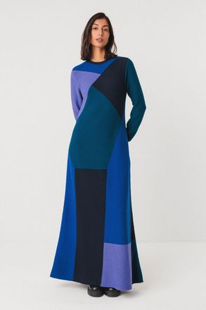 SKFK Damen vegan Strickkleid Bedia Mehrfarbig