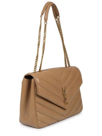 Saint Laurent Womens Shoulder Bag Loulou Powder Leather Lambskin
