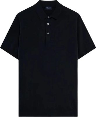 Drumohr Homme, Tops, Bleu, Taille: L Polo MM Rasato