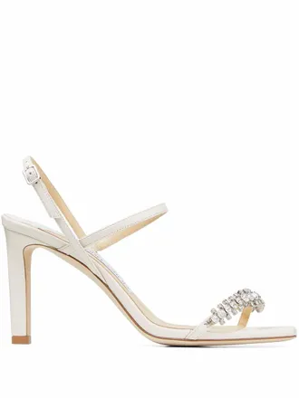 Jimmy Choo London sandales Meira 85 - Blanc