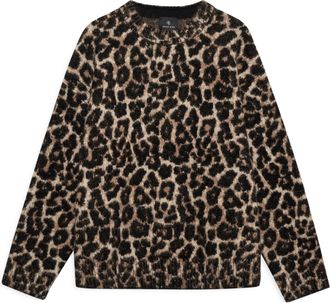 Anine Bing Pull Sydney Léopard Laine et Alpaga Anine Bing