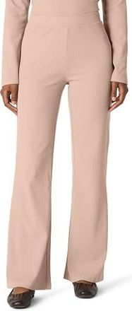The Drop Pull-on Ribbed Flare Pant Pantalons, Taupe Chaud, S