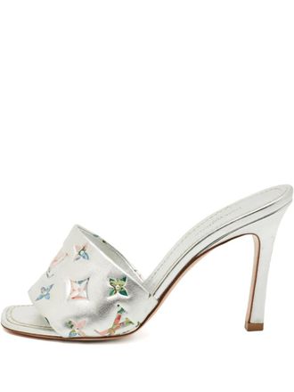 Louis Vuitton sandales Revival emboss&eacute;es - Argent