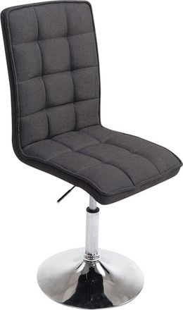 Clp Esszimmerstuhl Peking V2 mit hochwertiger Polsterung und Stoffbezug I Drehbarer und h&ouml;henverstellbarer Lehnstuhl, Farbe:dunkelgrau