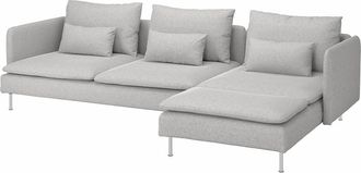 IKEA SÖDERHAMN 4er-Sofa mit Récamiere
