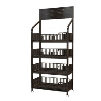 Generic Werkzeugregal mit Haken Kohlenstoffstahl Supermarktregale mit Bremsbaren Lenkrollen Hohe Tragf&auml;higkeit Platzsparend Einzelhandelsregale f&uuml;r Gesch&auml;fte,