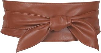 Allegra K Ceintures pour femmes enroulées autour de la ceinture Obi Ceinture large pour les robes Marron 65-72cm/25.59-28.35