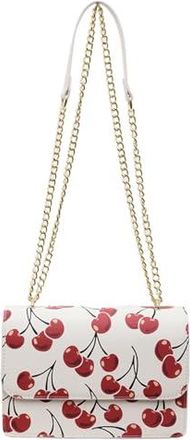 Generic Sac à bandoulière en cuir synthétique pour femme Petit sac à bandoulière carré avec bandoulière Petit sac à bandoulière pour femmes et filles, Blanc.,