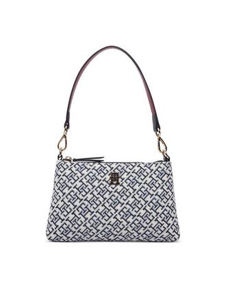 Tommy Hilfiger Handtasche Th Jacquard Mini Shoulder Bag AW0AW19006 Blau