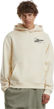 Mister Tee Herren Classic Shape New Power Fluffy Hoody - Loose Fit Kapuzenpullover mit Oldtimer-Print und Retro-Schriftzug, Wei&szlig;sand, XXL