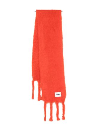 Jil Sander écharpe à patch logo - Rouge