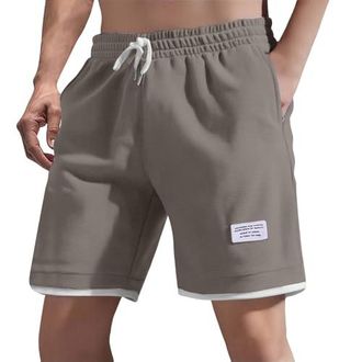Generic Short cargo chino pour homme - Short de sport avec poches extensibles - Pantalon chino pour la gym, la marche, la marche, le jogging, le salon, lentra