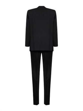 Kiton Mens Suit Single-Breasted Black Virgin Wool Suits