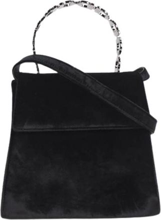 Ferragamo Pre-owned Sac Gancini 2way Velours Sac &agrave; Main - Femme - Pre-owned - Noir - Taille: ONE Size