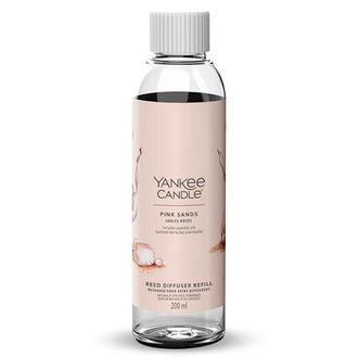 Yankee Candle Company Signature Nachfüllung für Diffusor mit Rattanstäbchen | Pink Sands | 200ml | bis zu 20 Wochen Duft | Perfekte Geschenke für Frauen