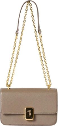 Trussardi Femme, Sacs, Brun, Taille: ONE Size Pochette en Pelle Grana di Riso