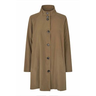 Masai Femme, Manteaux, Brun, Taille: 46 FR Manteau crois&eacute;