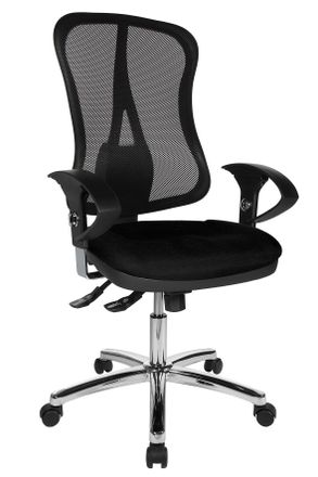 Topstar Topstar Head Point SY Deluxe, ergonomischer Bürostuhl, Schreibtischstuhl, inkl. Armlehnen, Stoff, schwarz, 70 x 66 x 113 cm