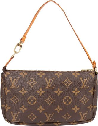 Louis Vuitton Crossbody Bags - Louis Vuitton Canvas Monogram Pochette Accessoire - Gr. unisize - in Braun - für Damen