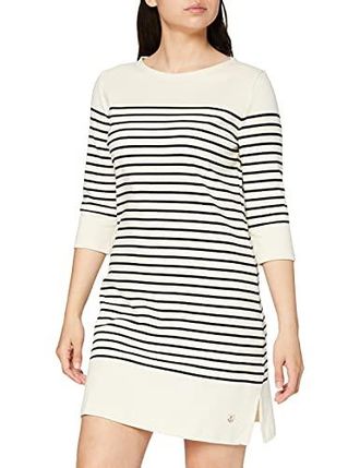 Armor Lux Robe Ile-Tudy Héritage Femme, Beige (Bi7 Nature/Rich Navy Bi7), 36 (Taille fabricant: 0)