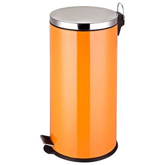 Premier Housewares Prime Furnishing Treteimer aus Edelstahl Orange